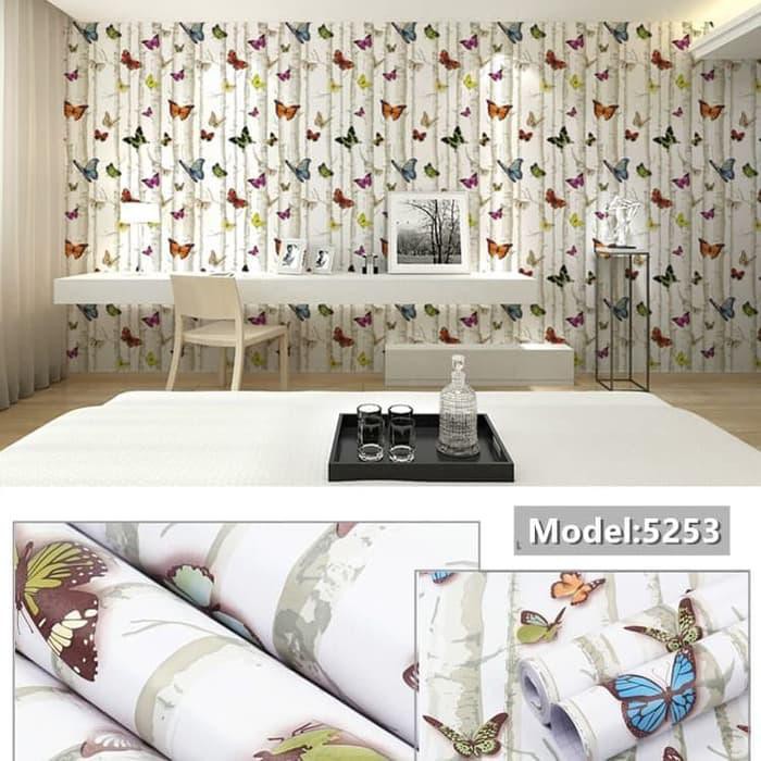 Jual PREMIUM JAMINAN MUTU WALL PAPER STIKER KUPU KUPU WALLPAPER DINDING ...