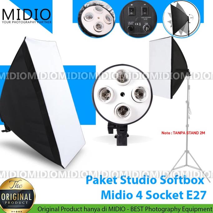 Jual Foto Studio Softbox Midio 4 Socket E27 | Shopee Indonesia