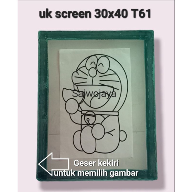 Jual screen uk 30x40 T61 sablon cetakan styrofoam lukis mewarnai ...