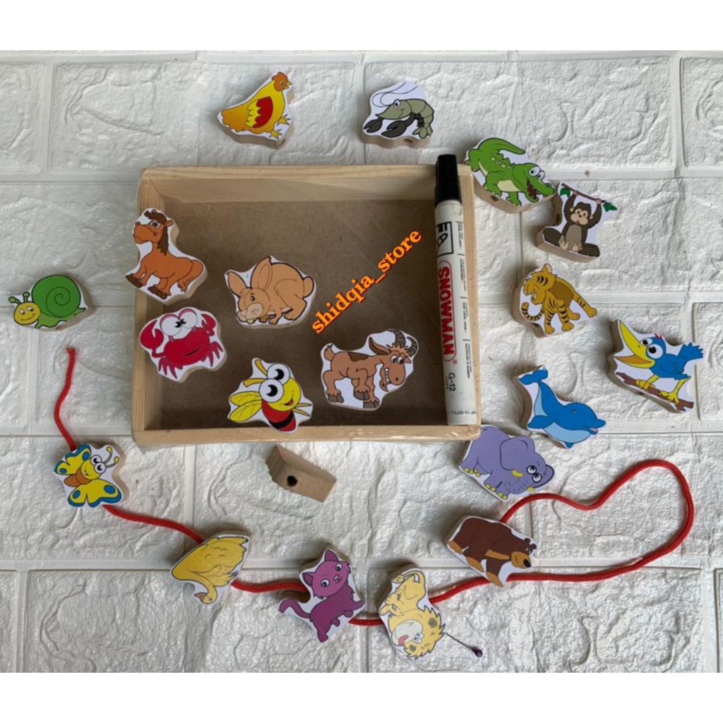 Jual Mainan Edukasi Anak Ronche Meronce Hewan Alat Peraga Edukatif anak ...