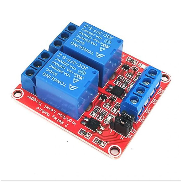 Jual 2 Channel relay module 5v with opto isolation supports HIGH & LOW ...