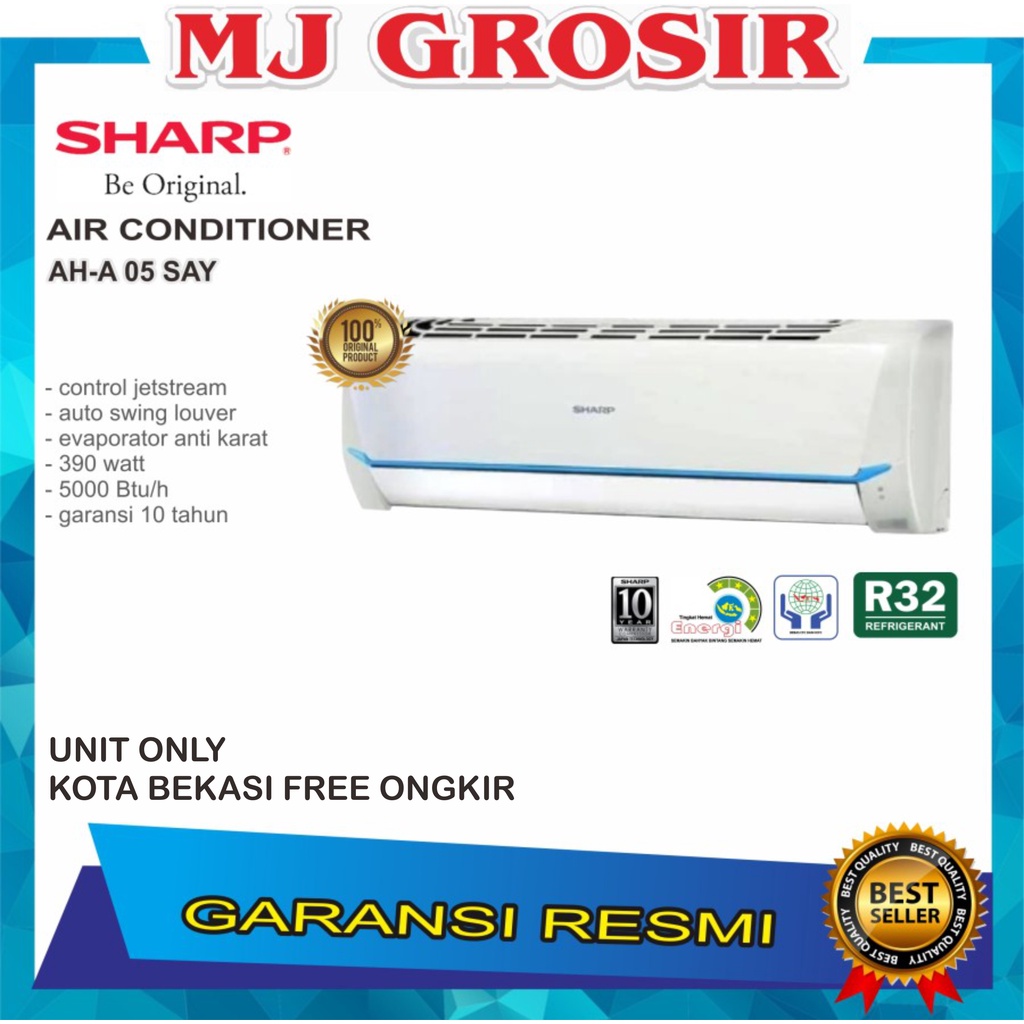 Jual AC SHARP AH-A 5SAY 5 SAY 1/2 PK 390 W (UNIT ONLY) | Shopee Indonesia