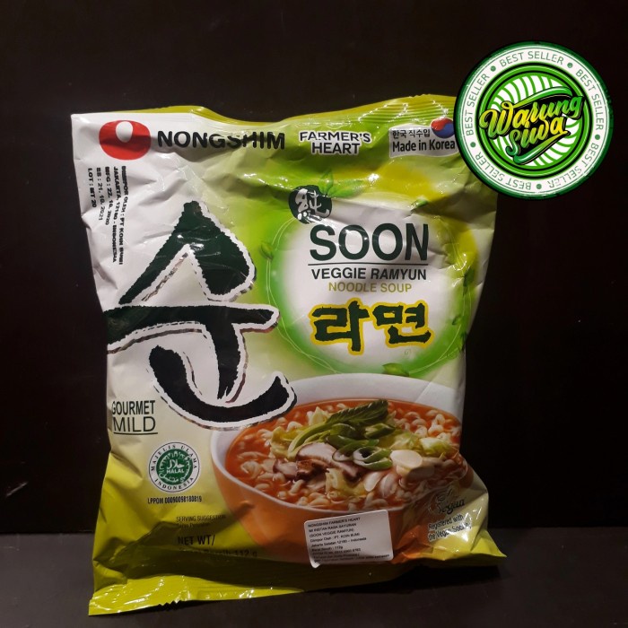 Jual nongshim farmer's heart soon veggie ramyun noodle soup korea 112 ...