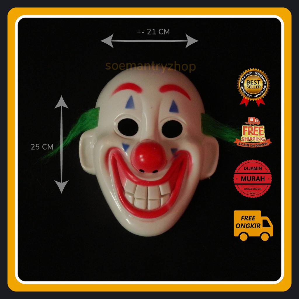 Jual Topeng Joker Rambut Badut mainan anak murah original free fair ...