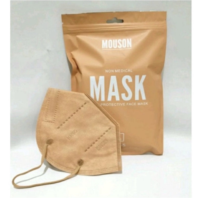 Jual Masker MOUSON KN95 warna Coffee Mocca isi 10 pcs | Shopee Indonesia