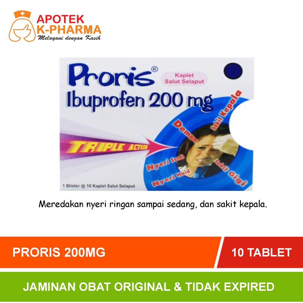 Jual Proris 200mg Isi 10 Tablet Obat Original Pharos | Shopee Indonesia