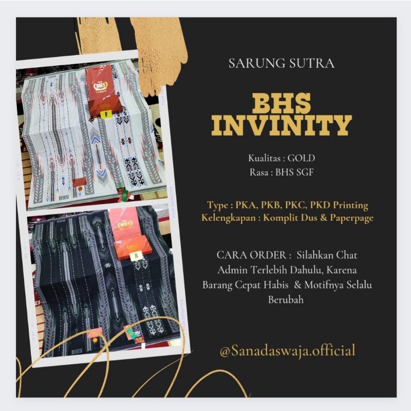 Jual Sarung BHS Invinity PKA PKB PKC PKD Kualitas GOLD Komplit Dus ...