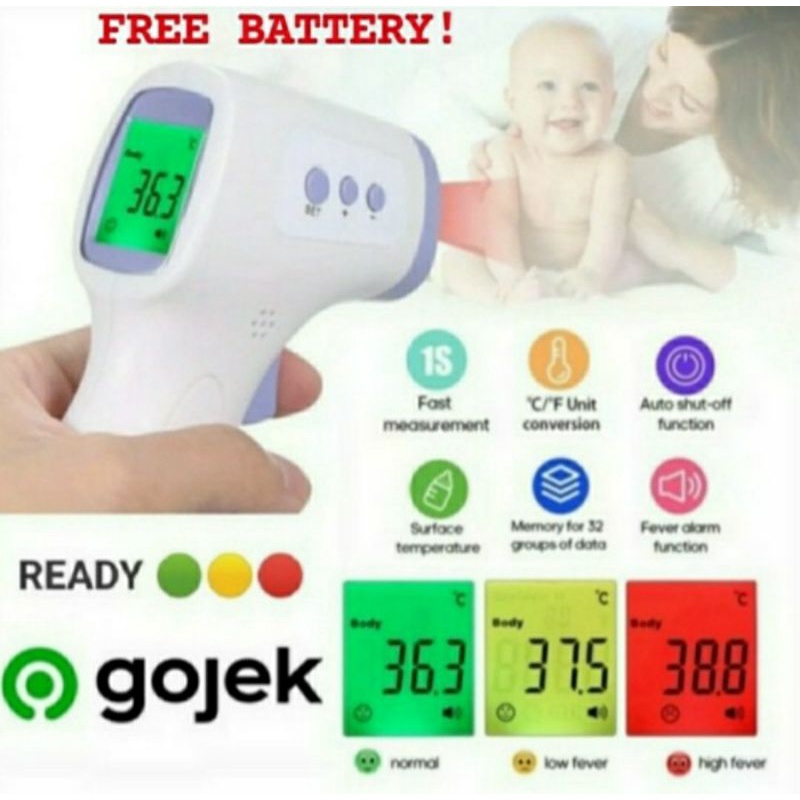 Jual termometer digital termometer portable termometer tembak kepala ...