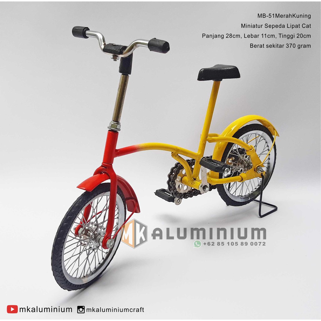 Jual Miniatur Sepeda Mainan Model Sepeda Lipat Seli Bahan Logam Cat ...