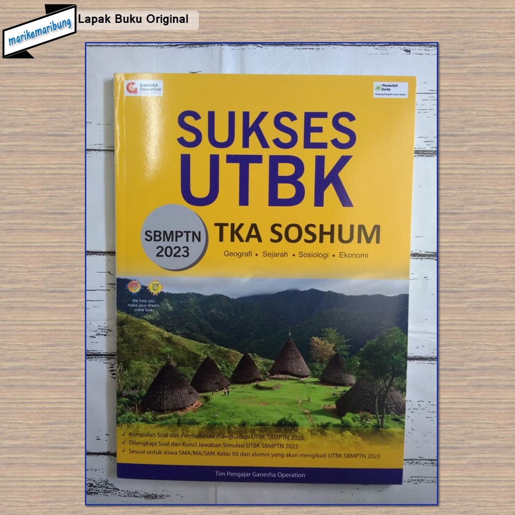 Jual [Terbaru] Buku TKA SOSHUM UTBK SBMPTN 2023 by Ganesha Operation ...