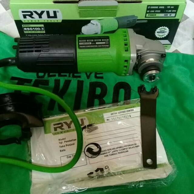 Jual Mesin Gerinda RYU RSG 100-3 By Tekiro Grinder 4" Gerindra Tangan | Shopee Indonesia