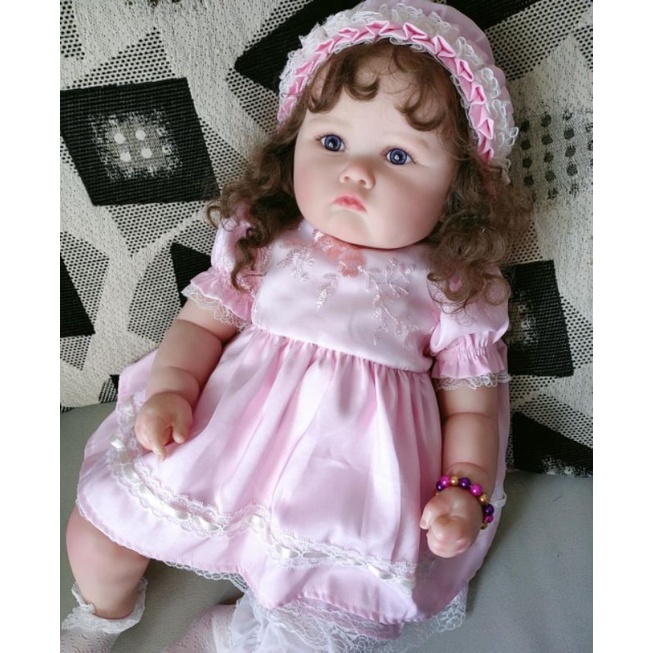 Jual Super Jumbo Boneka Bayi Reborn Silikon Gendut cewek 60 cm Premium ...