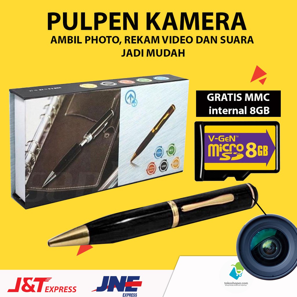 Jual PULPEN KAMERA TERSEMBUNYI – WARNA HITAM GOLD PLUS MEMORY INTERNAL ...