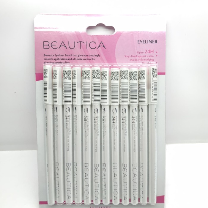 Jual PENSIL BEAUTICA EYELINER PUTIH & SILVER | Shopee Indonesia
