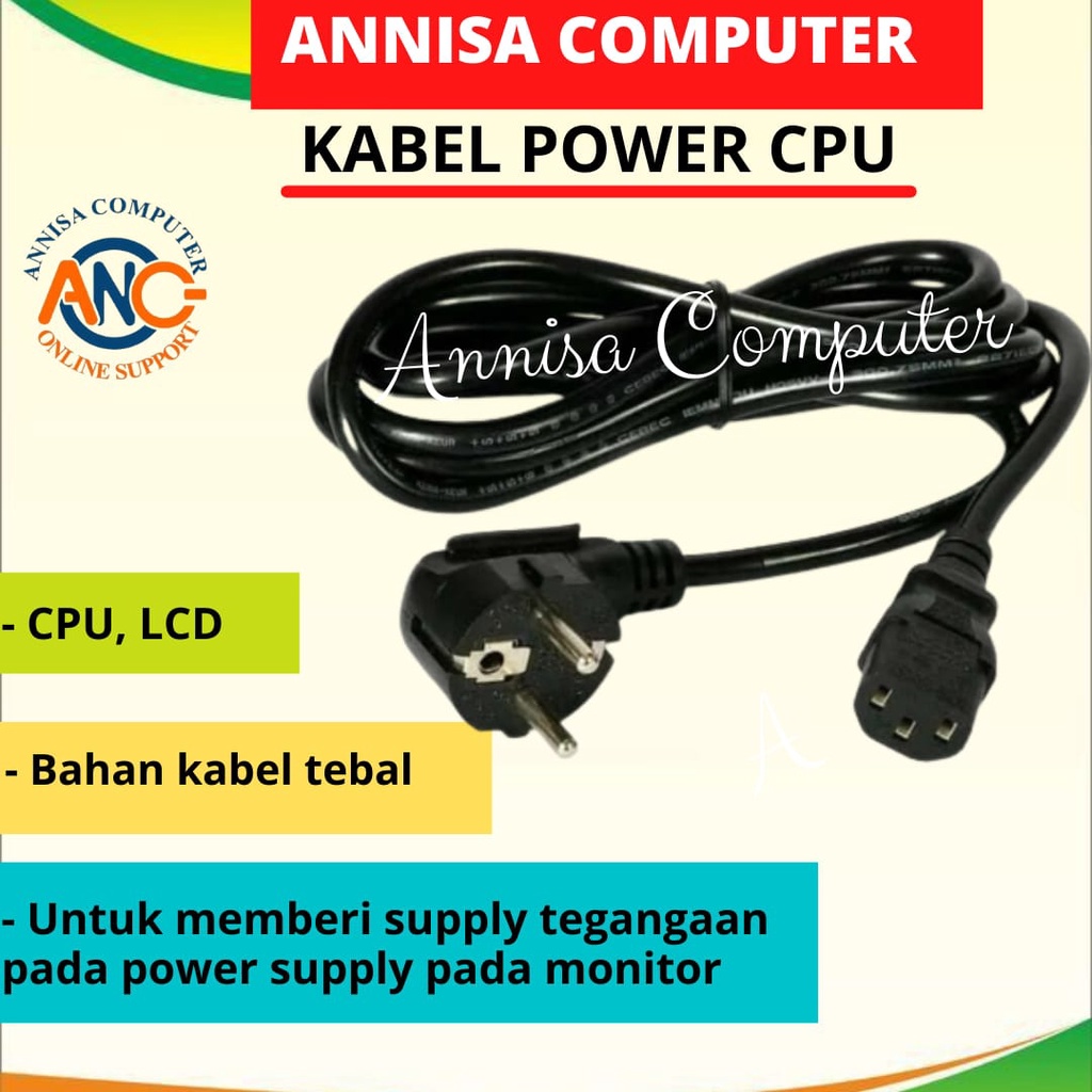 Jual Kabel Power CPU / Kabel Magicom / Kabel power supply PC 3 lubang ...