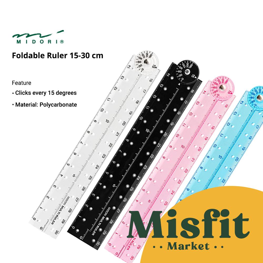 Jual MIDORI Foldable Ruler 15-30 cm Penggaris Lipat Japan | Shopee ...