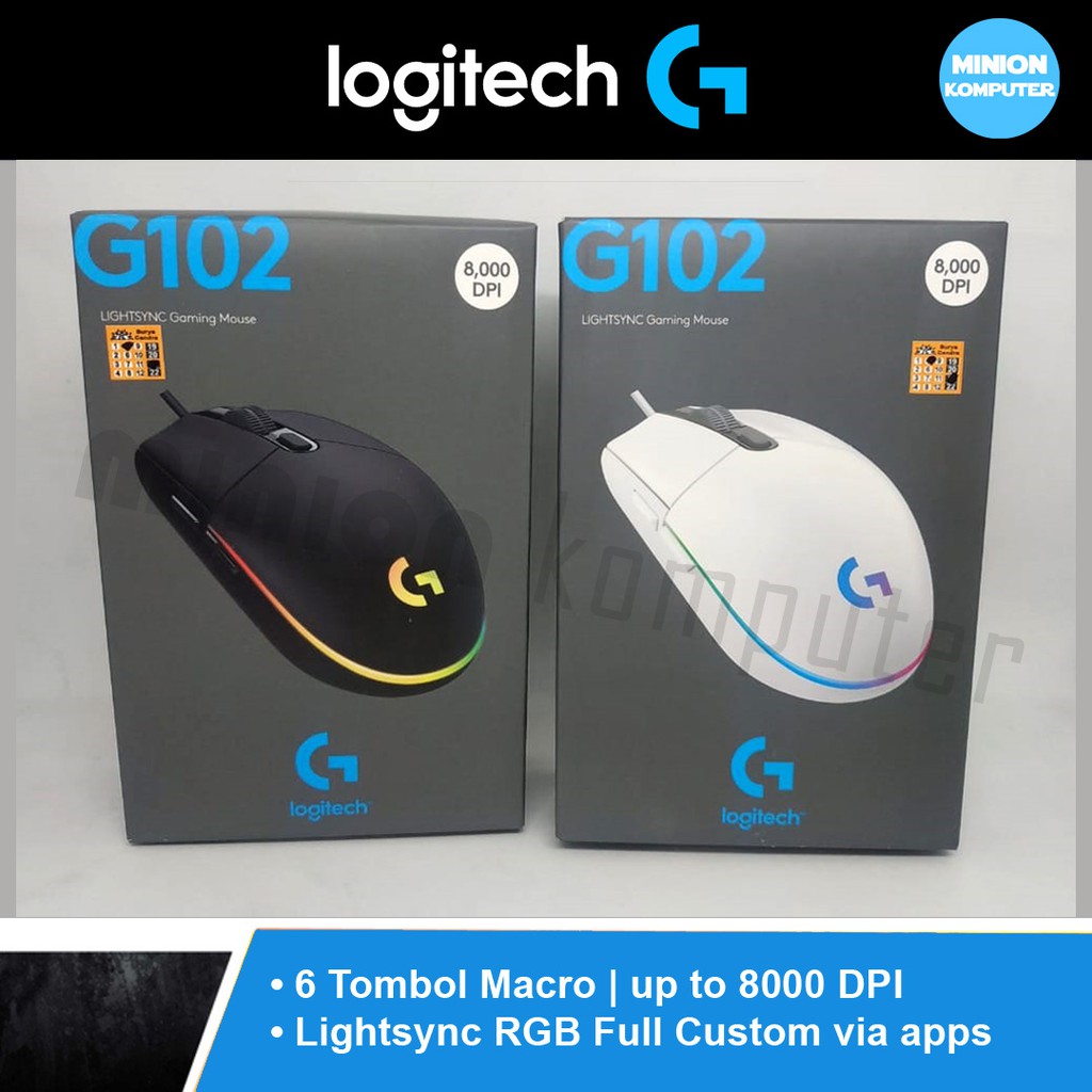 Jual Logitech G102 V2 Lightsync RGB Gaming Mouse | Shopee Indonesia