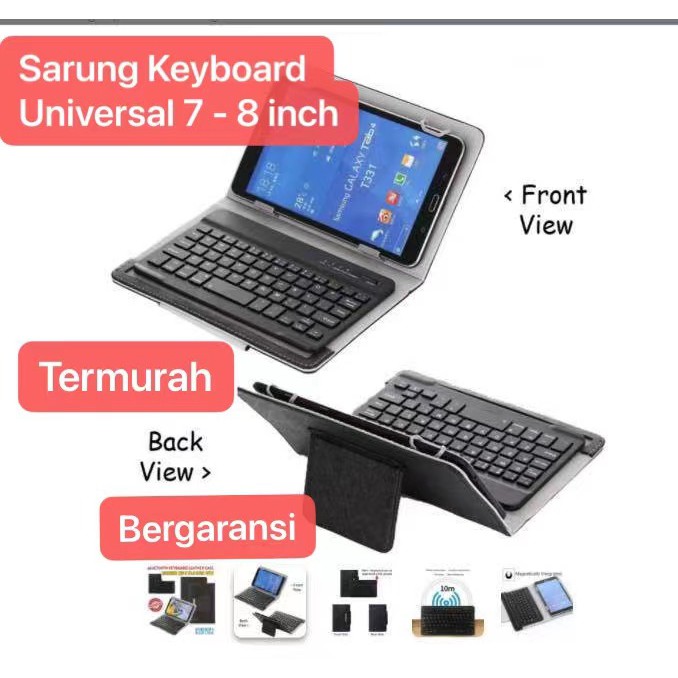 Jual SK-02 Universal Sarung Tab Keyboard Wireless Bluetooth Leather ...