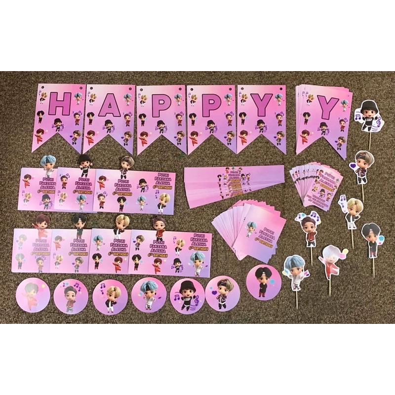 Jual Paket Dessert Table Printable / Label Ulang Tahun Tiny Tan Custom ...