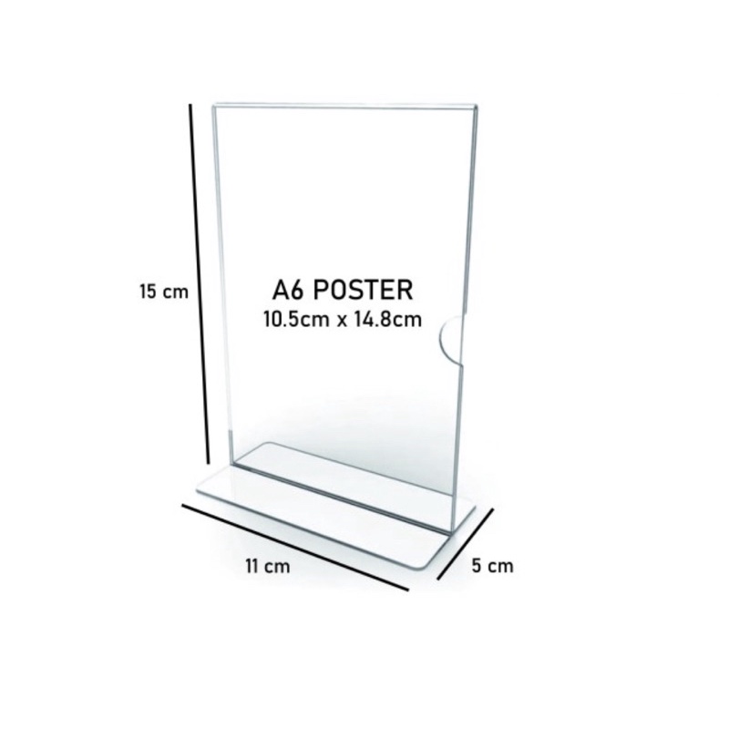 Jual Standing Brosur / Tent Holder / Tempat Brosur Akrilik A6 | Shopee ...