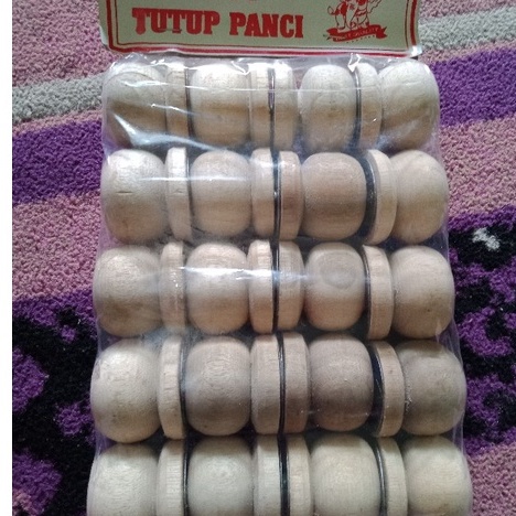 Jual pentolan tutup panci kayu perbungkus / knop kayu tutup wajan isi ...