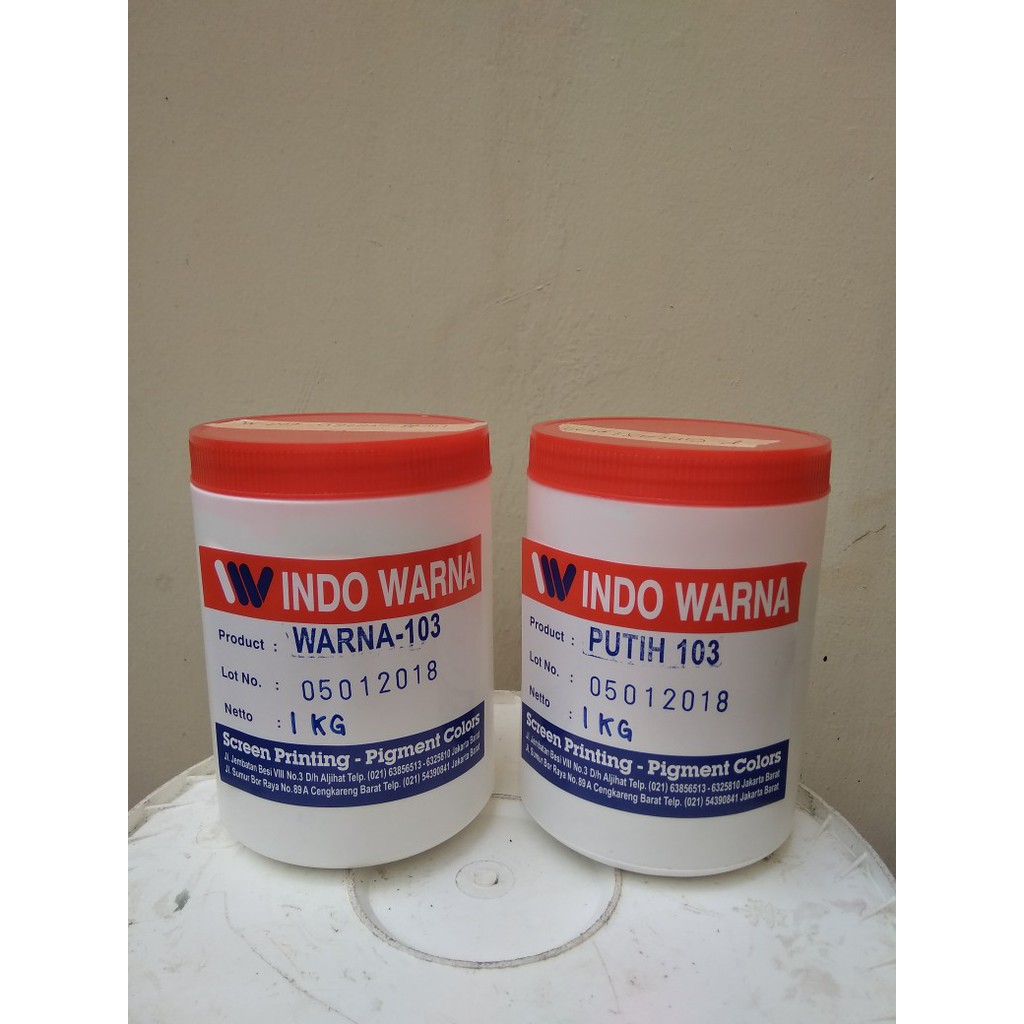 Jual Cat Sablon / Pasta Sablon WARNA/PUTIH 103 - 1kg | Shopee Indonesia