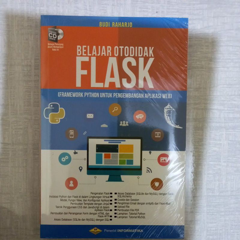 Jual BUKU Belajar Otodidak FLASK + CD (Framework Python untuk Pengembangan Aplikasi WEB ...