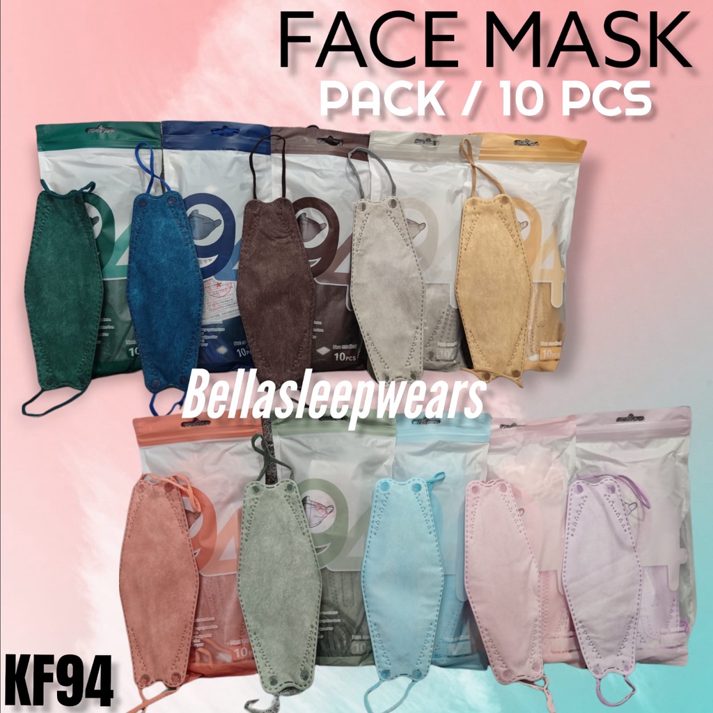 Jual NEW PACK 94 KOREA DISPO - MASKER KF94 FISH MASK KOREA WARNA 4PLY ...