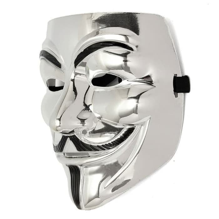 Jual Topeng Anonymous V Vendetta Silver Vendetta Mask Kostum Pesta ...