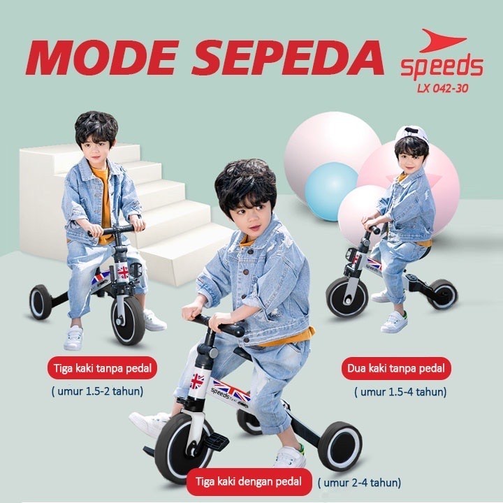 Jual Tricycle Sepeda anak Roda Tiga Hadiah Balance bike Sepeda Anak ...