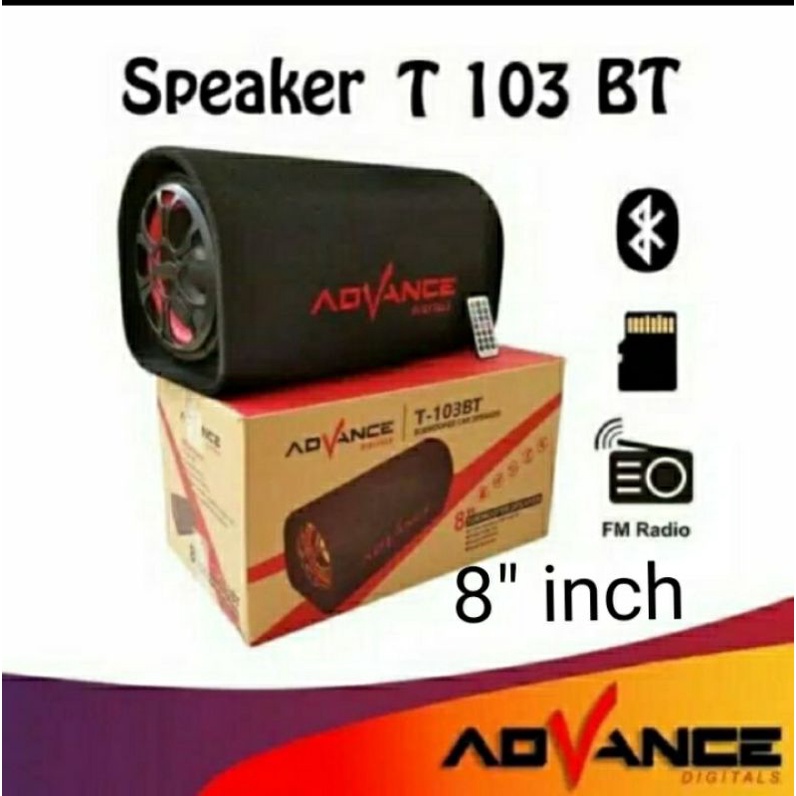 Jual Advance T-103 BT Speaker Bluetooth 8" inch Portable AC DC Subwoofer T103 BT | Shopee Indonesia