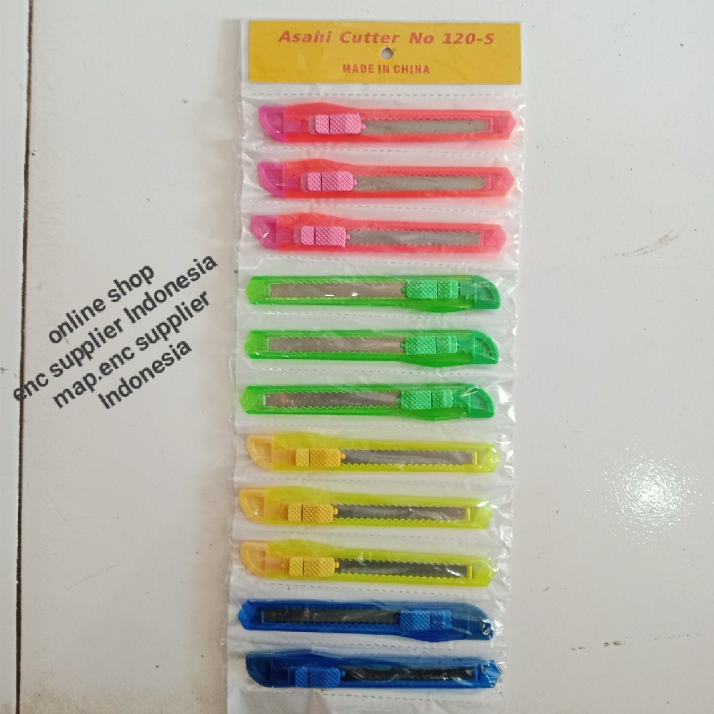 Jual fancy 1 buah pisau cutter kecil renteng pemotong kertas silet ...