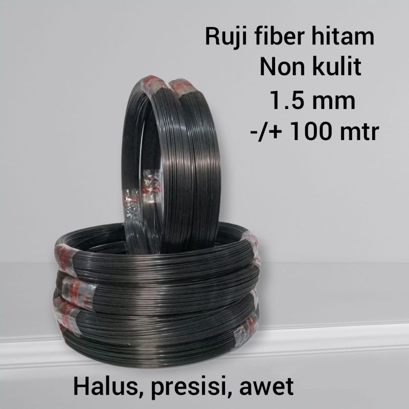 Jual ruji fiber 1,5 mm hitam non kulit untuk sangkar burung | Shopee ...