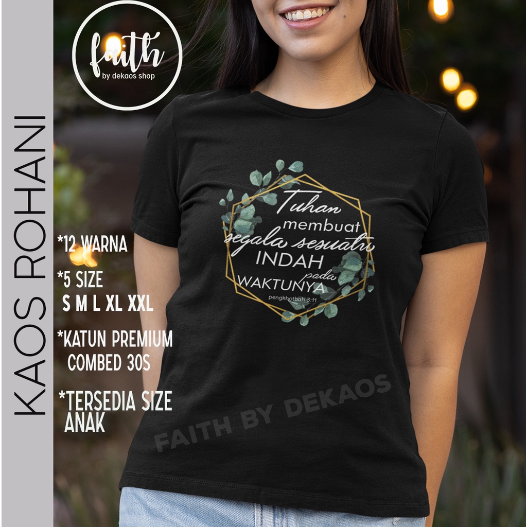 Jual KAOS ROHANI KRISTEN / KAOS AYAT ALKITAB / KAOS NATAL / BAJU ROHANI ...