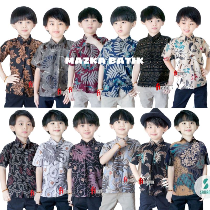 Jual Baju Batik Anak Laki Laki Umur 2-11 Tahun Terbaru / Atasan Hem ...