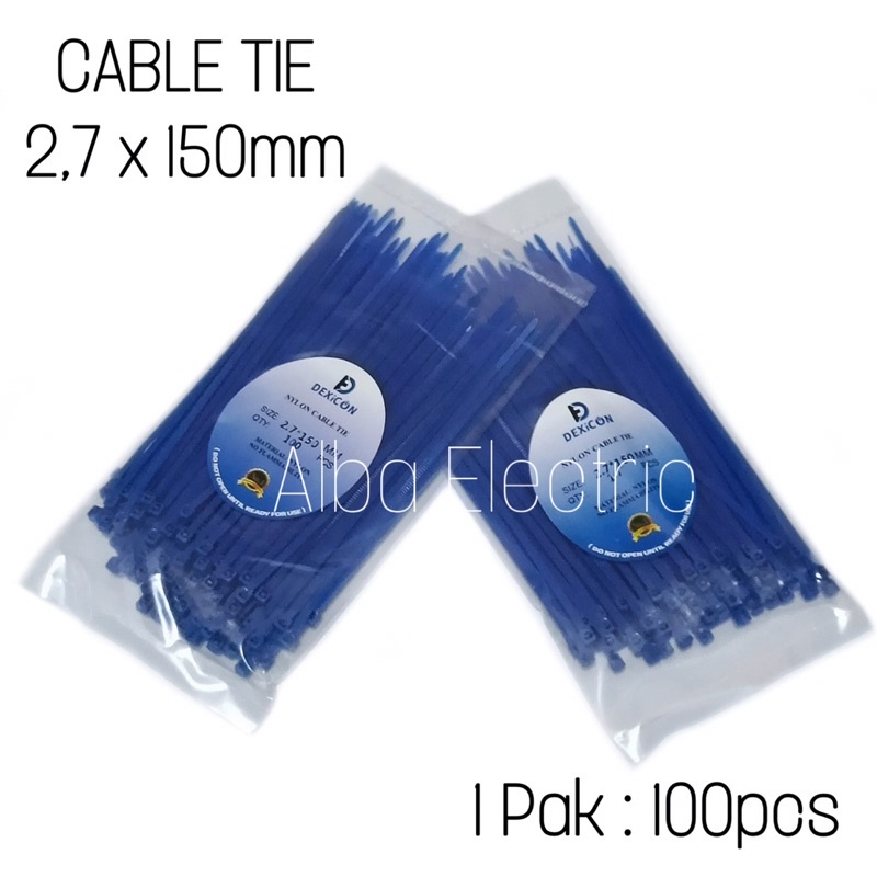 Jual KABEL TIES 2.7 x 150mm WARNA BIRU KABEL TIES 2,7 x 150 WARNA BIRU ...