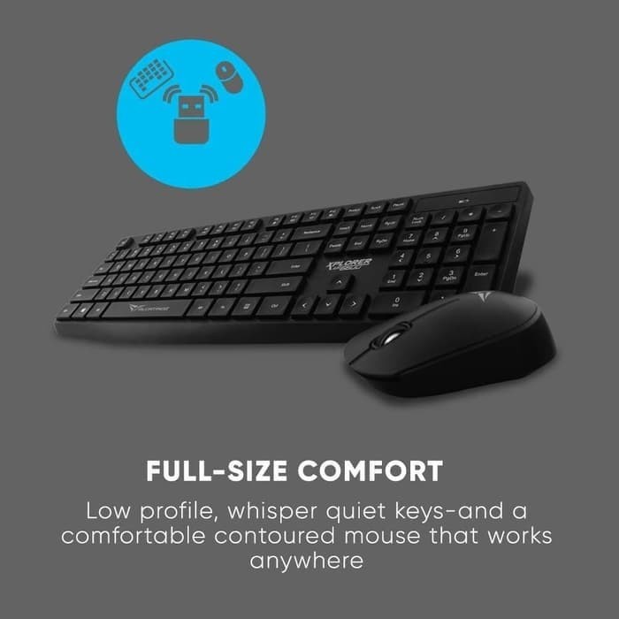 Jual Ultra Slim Keyboard and Mouse Wireless Bluetooth Set Bundle black ...