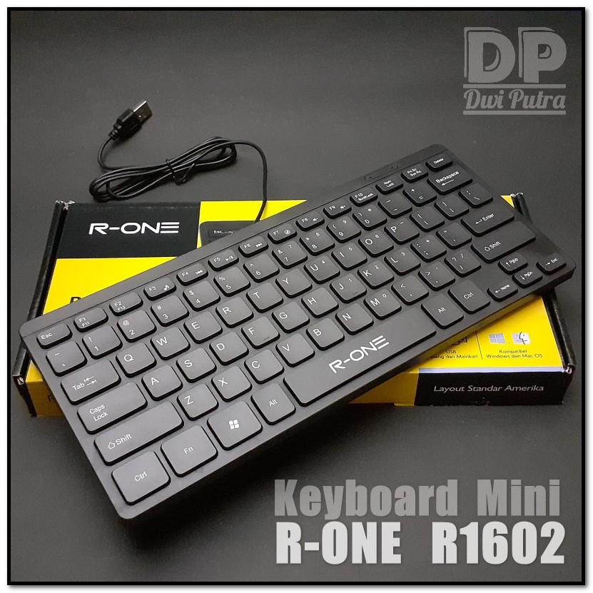 Jual KEYBOARD MINI R-ONE R-1602 USB // R1602 CHOCO OFFICE MULTIMEDIA ...