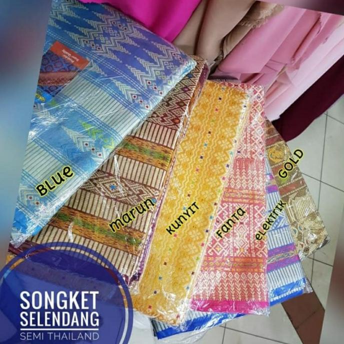Jual kain songket palembang (songket + selendang). songket palembang ...