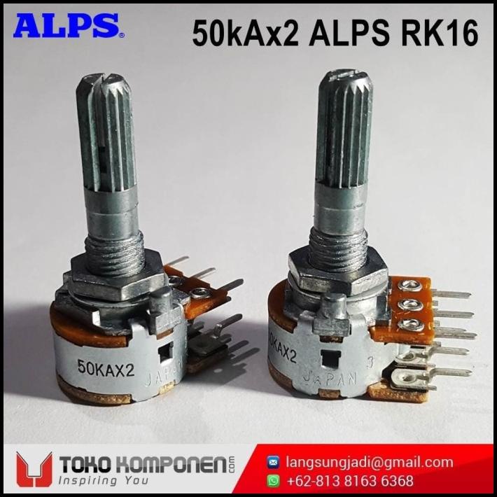 Jual 50Kax2 Alps Rk16 Japan Stereo Potentiometer Potensio 50K 50Kb B50K | Shopee Indonesia