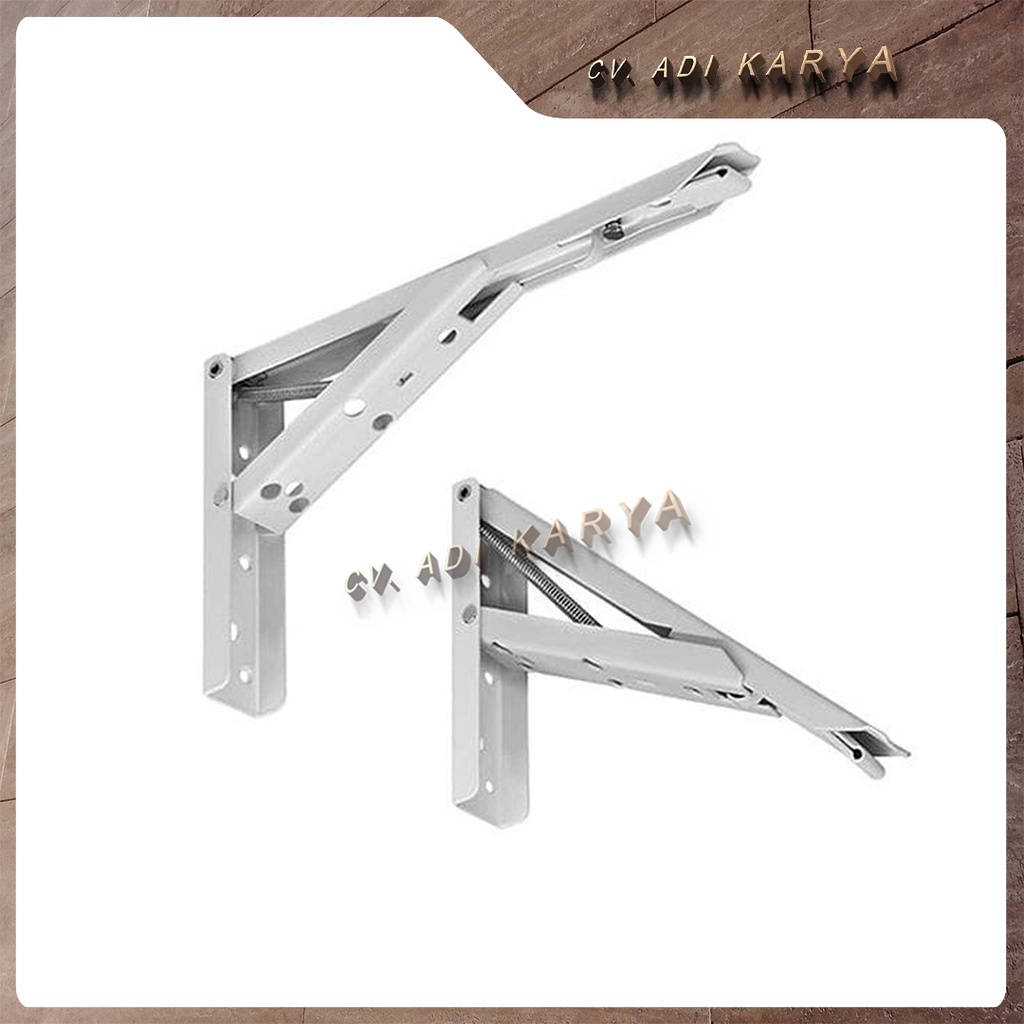 Jual Siku Lipat Meja Dinding Besi Bracket Engsel Lipat 30cm Ambalan ...