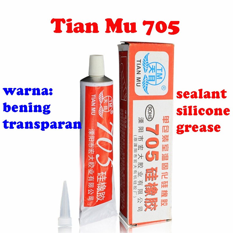 Jual Tian mu 705 BENING RTV silicone rubber Sealant Grease Thermal Glue ...