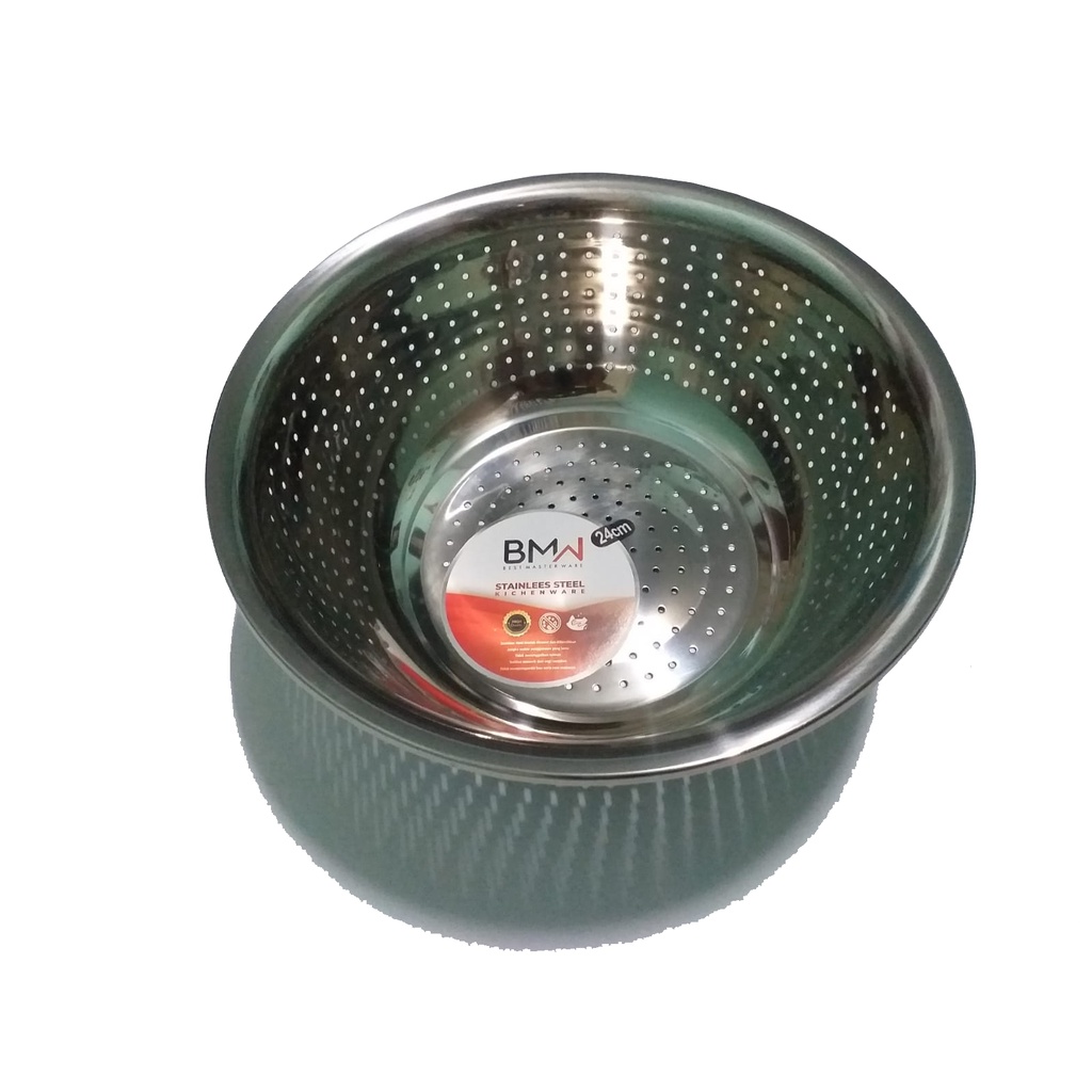 Jual Baskom Lubang Stainless Cuci Beras Sayur Buah-Buahan No. 24 dan 26 ...