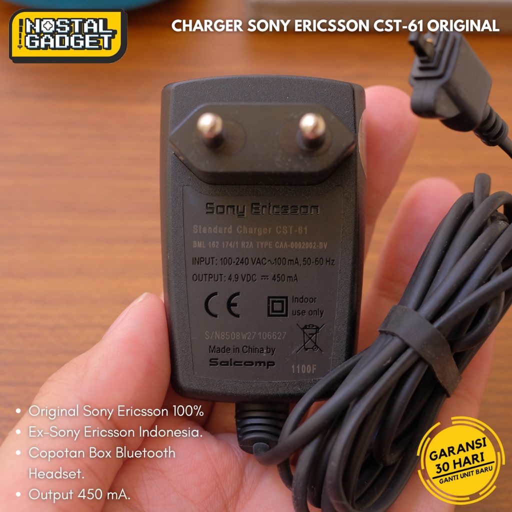 Jual Charger Sony Ericsson Original Sisir CST-61 C510 W900i W880i W660i ...