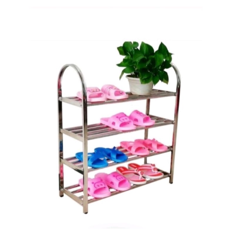 Jual Rak Sepatu Stainless Steel • Rak Sendal 4 susun & 5 Susun | Shopee ...
