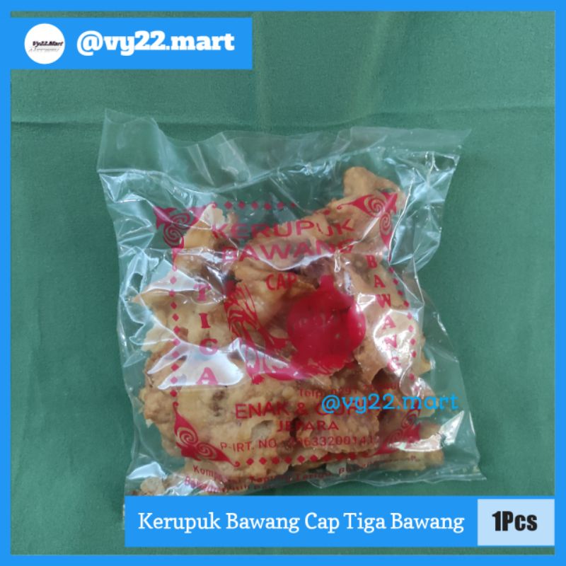 Jual Kerupuk Bawang Cap Tiga Bawang Enak Gurih Khas Jepara | Shopee ...