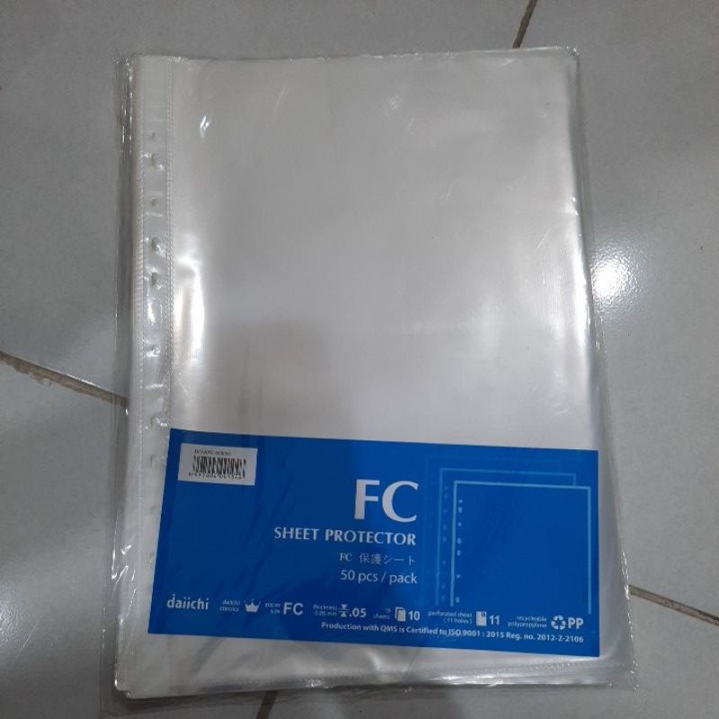 Jual PP Pocket Folio Daiichi / Sheet Protector F4 Daichi | Shopee Indonesia