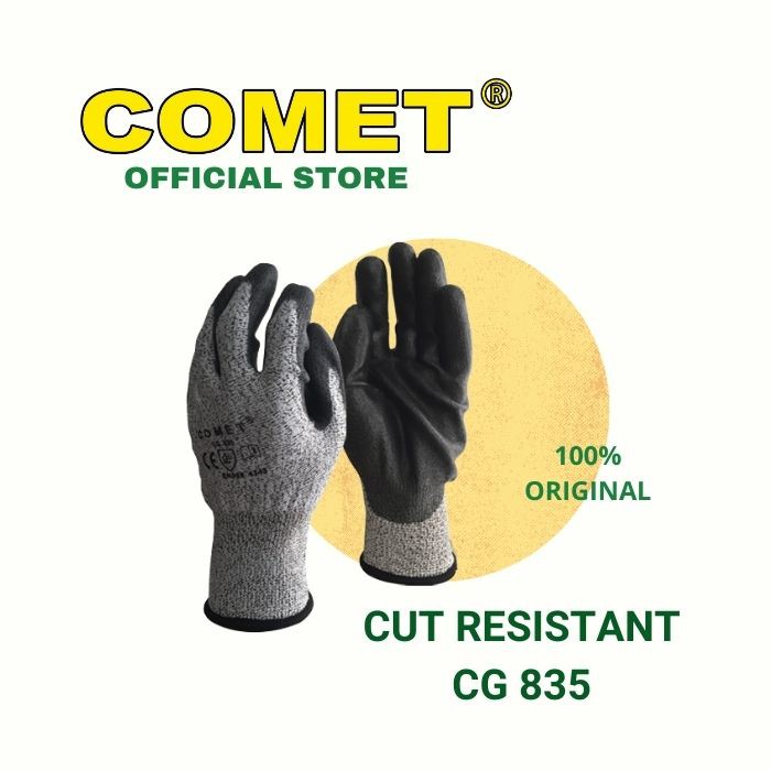 Jual Sarung Tangan COMET Cut Resistant (Anti Cutting) CG 835 | Shopee ...