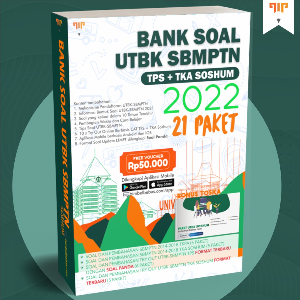 Jual Bebas Buku Bank Soal UTBK TPS dan TKA Soshum 2022 dilengkapi Pembahasan Lengkap dan Try Out ...