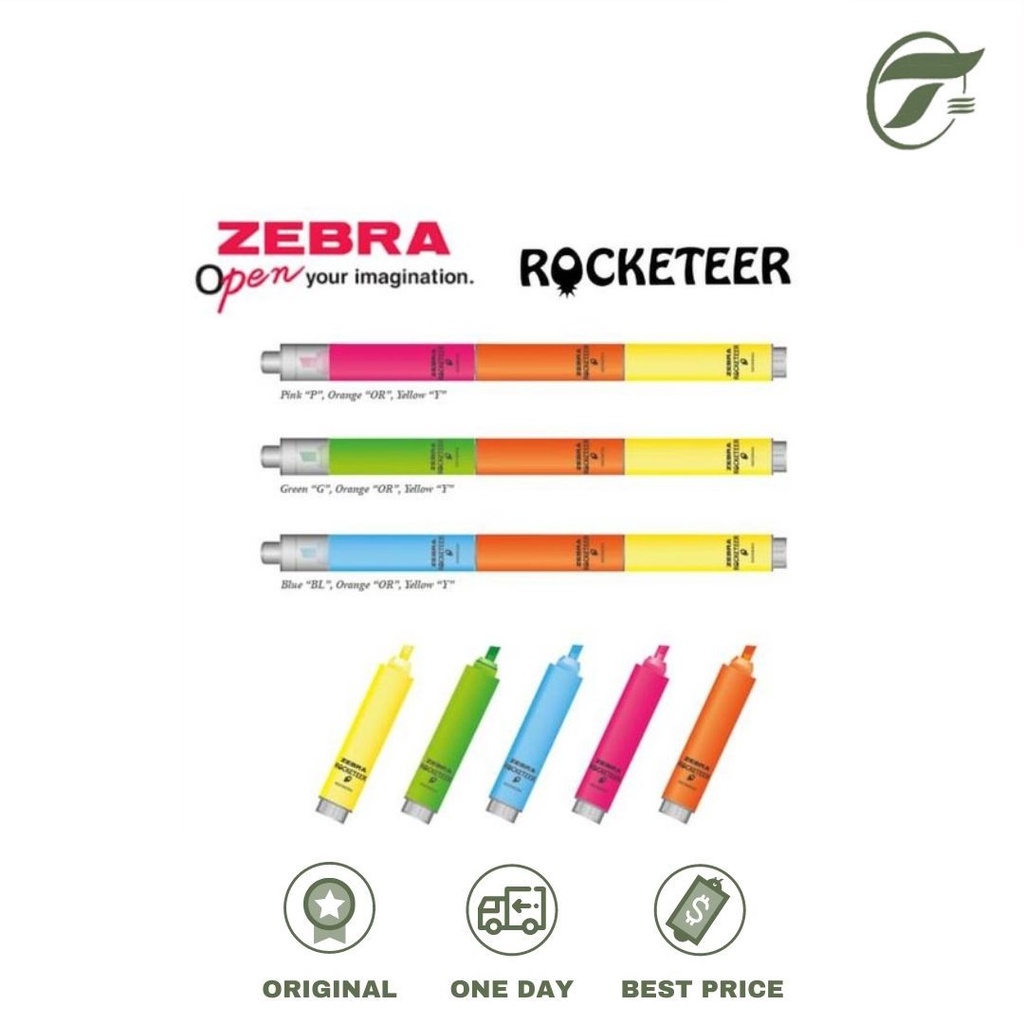 Jual HIGHLIGHTER ROCKETEER 3 IN 1 ZEBRA | Shopee Indonesia
